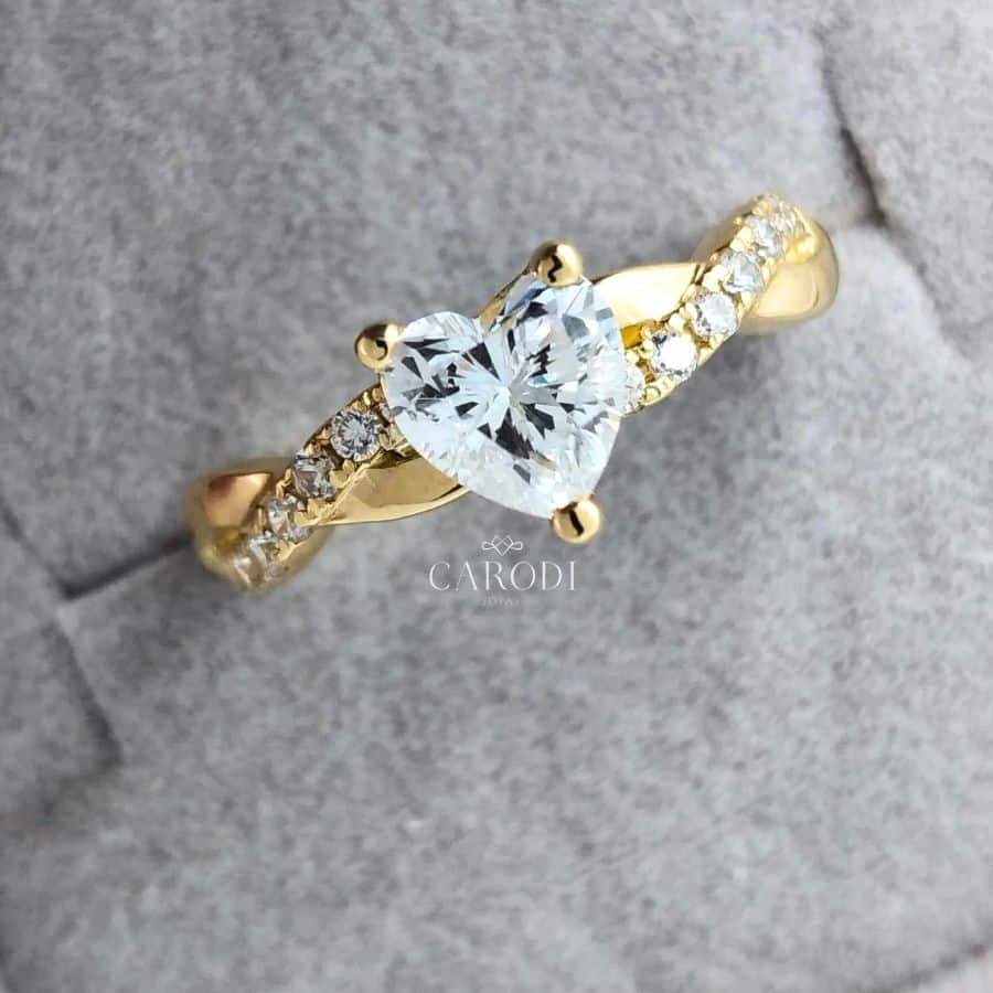 Anillo de compromiso Oro18k Enlazados - Carodi Joyas